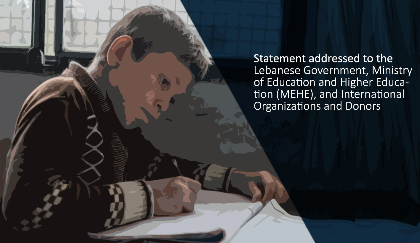 Statement addressed to the Lebanese Government, Ministry of Education ...